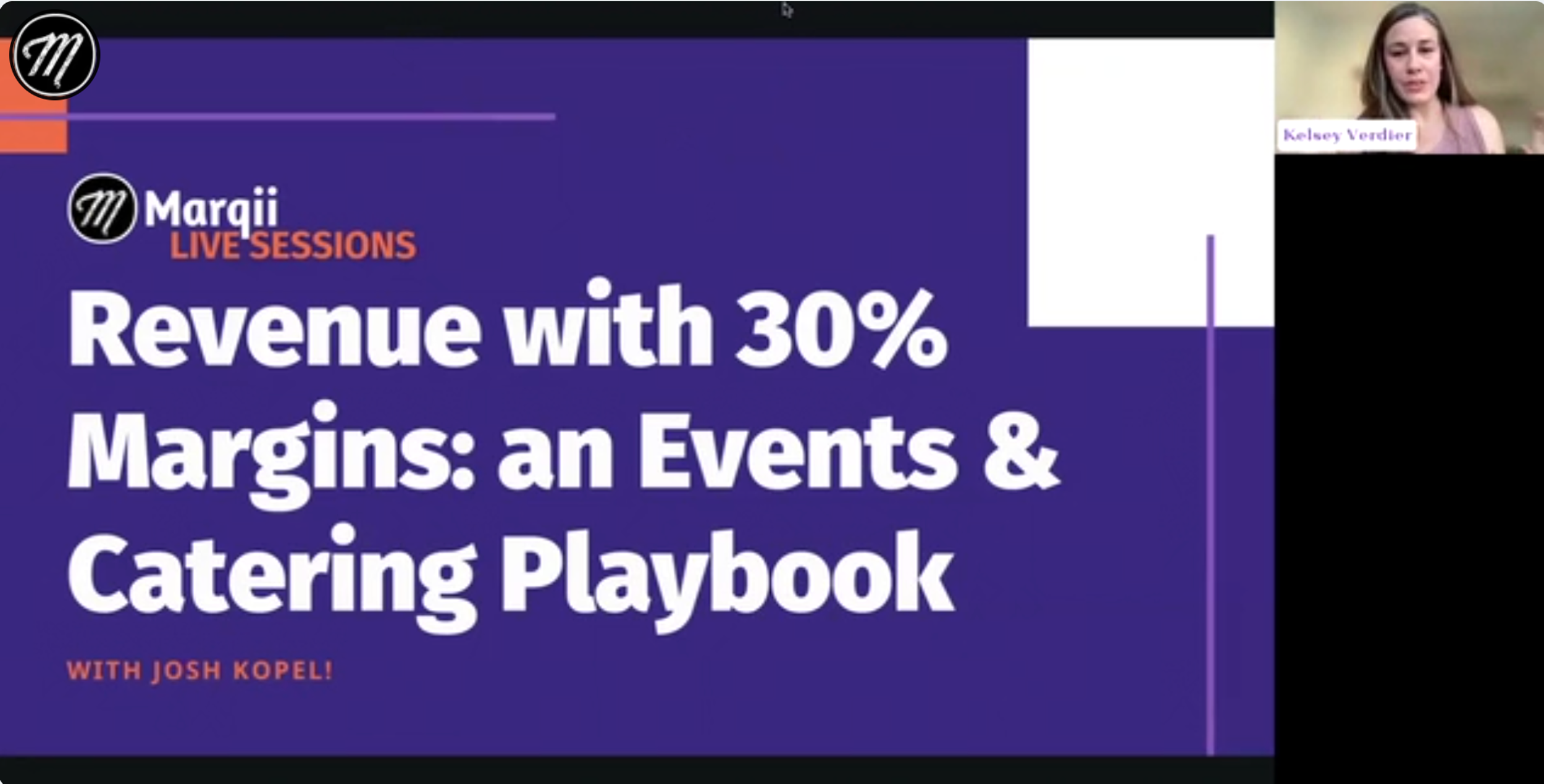 Live Session: Events and Catering Playbook | Marqii